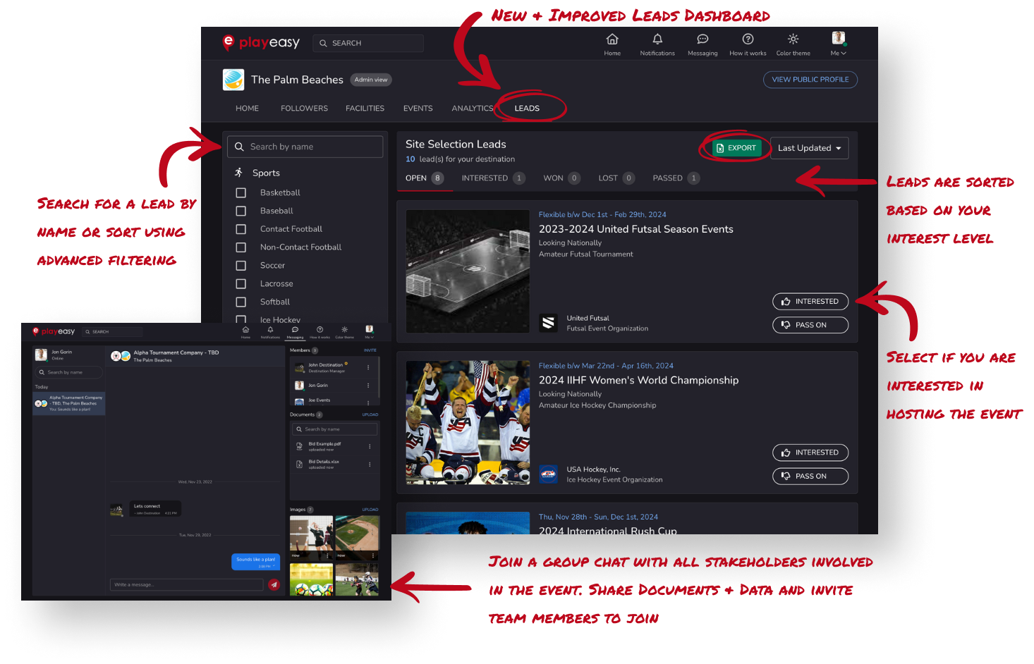 Lead Gen 2.0 Dashboard – Playeasy Stories