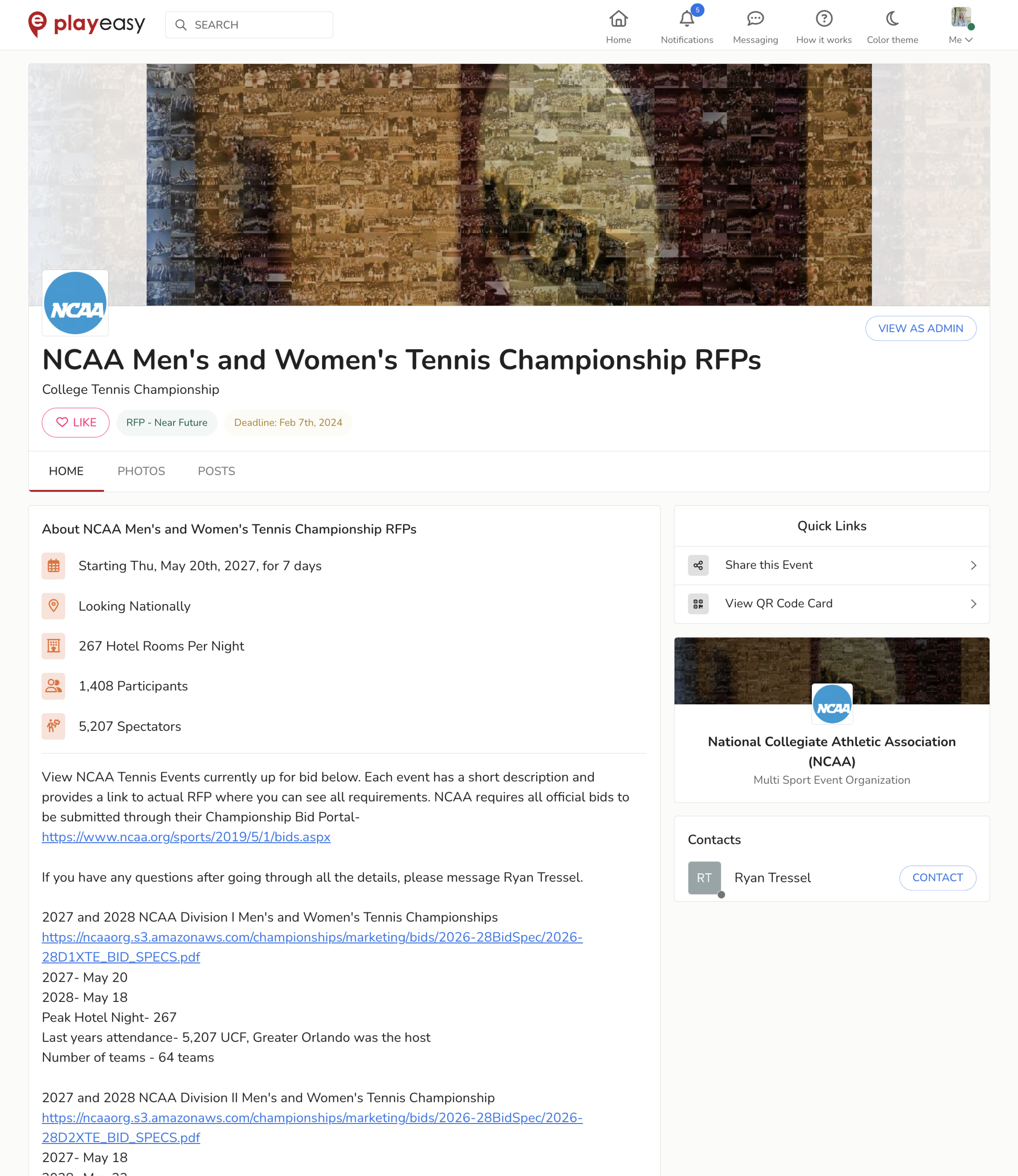 All about the 2026-2028 NCAA Championship Event Bid Cycle – Playeasy ...