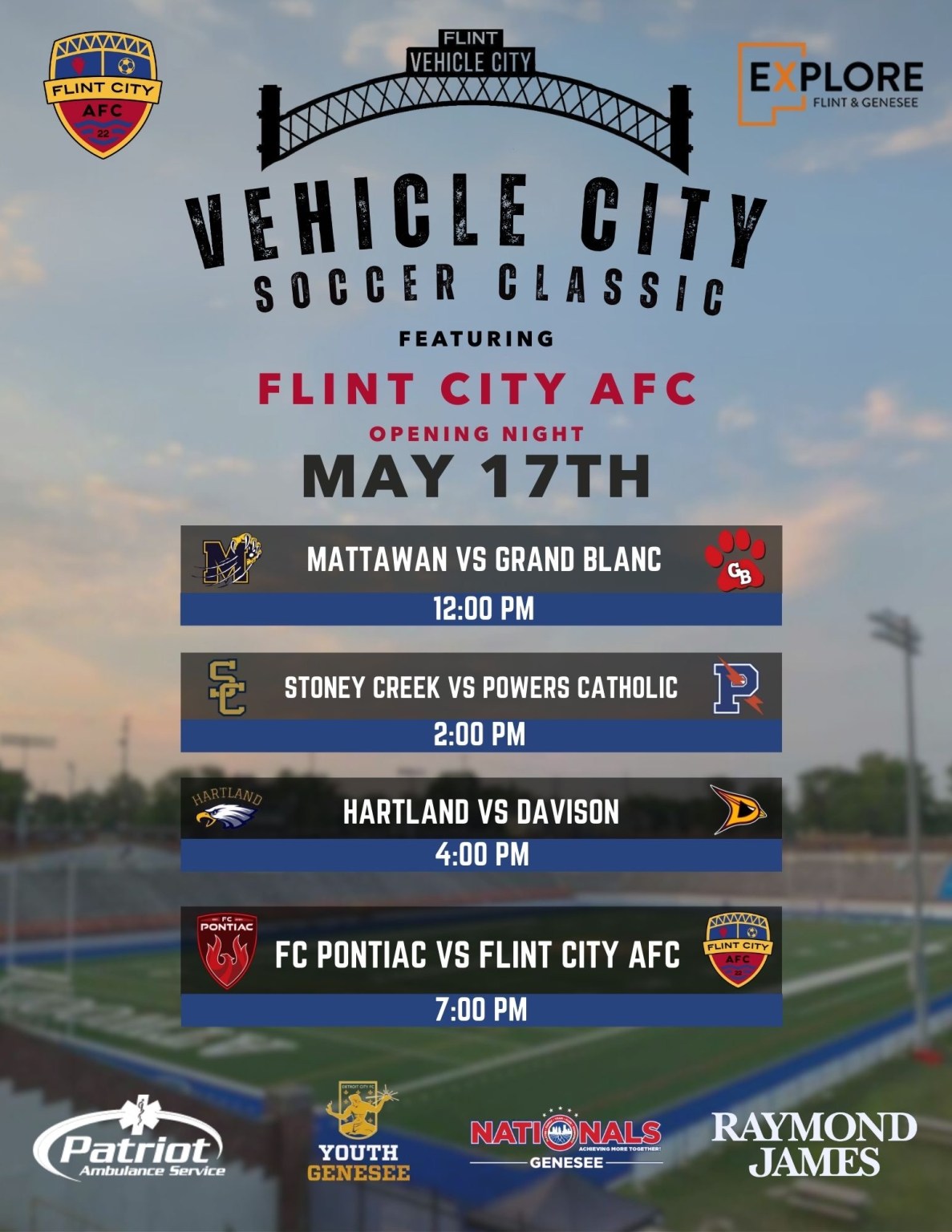 Explore Flint and Genesee and Flint City AFC Announce the Return of the ...